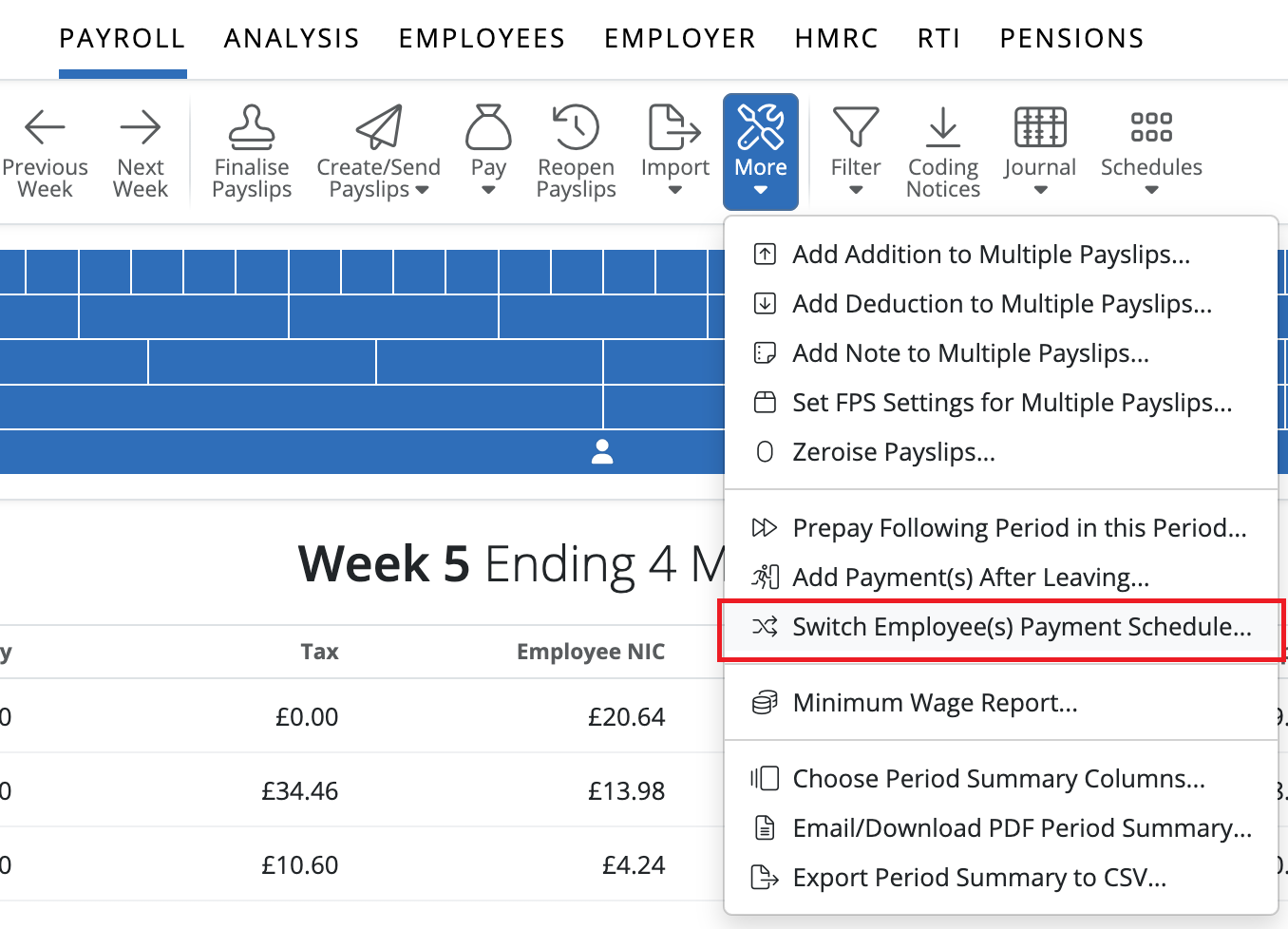 Switching an Employee's Pay Frequency – BrightPay UK