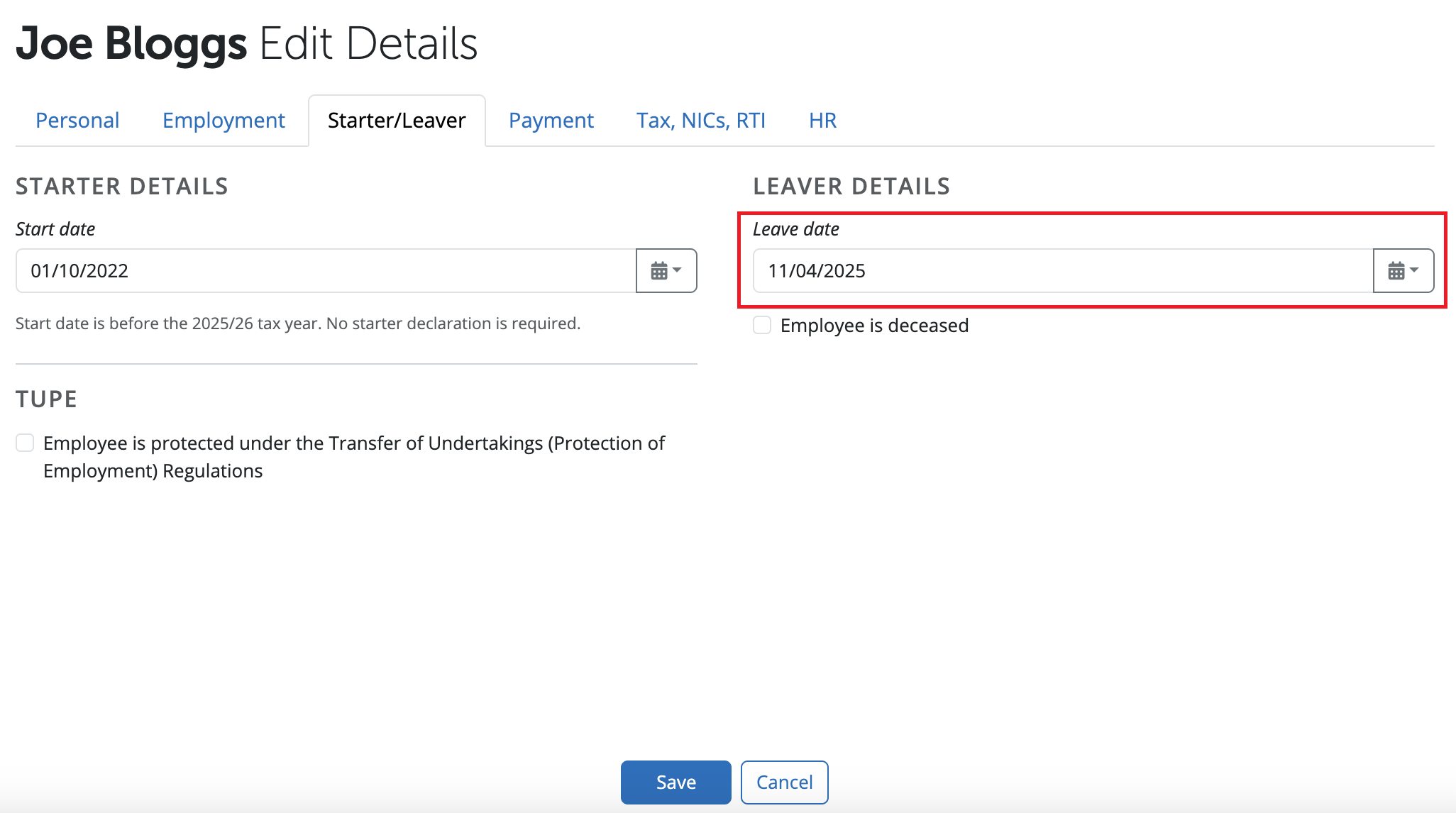Processing a Leaver – BrightPay UK