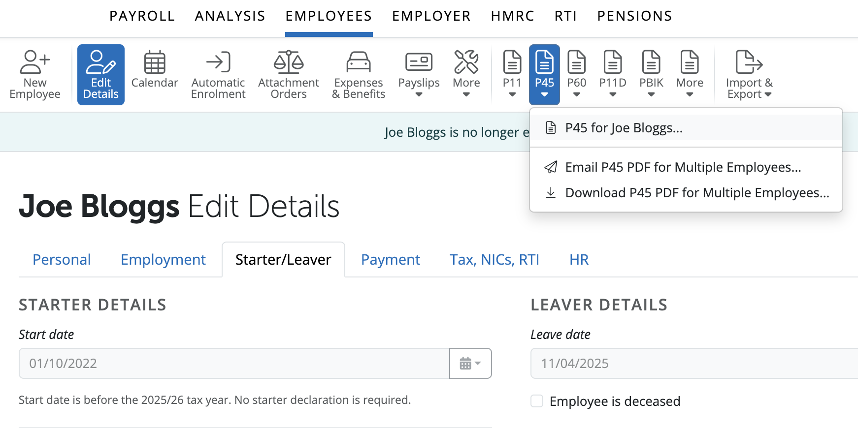 Processing a Leaver – BrightPay UK