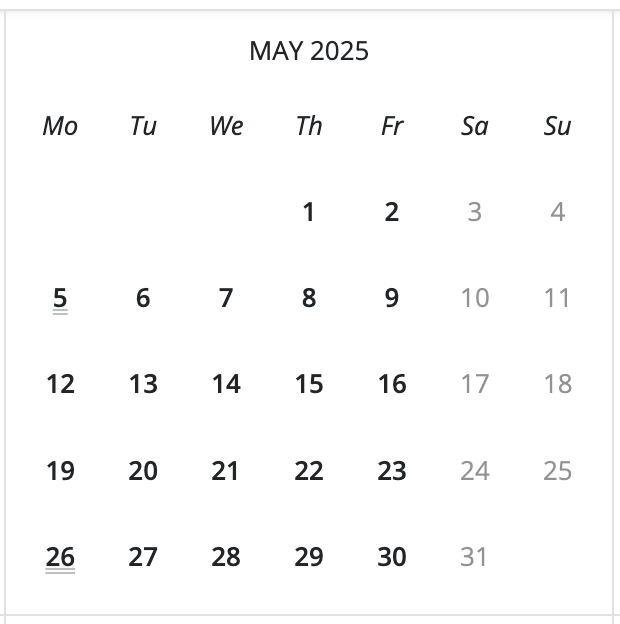 Employee Calendar - Overview – BrightPay UK