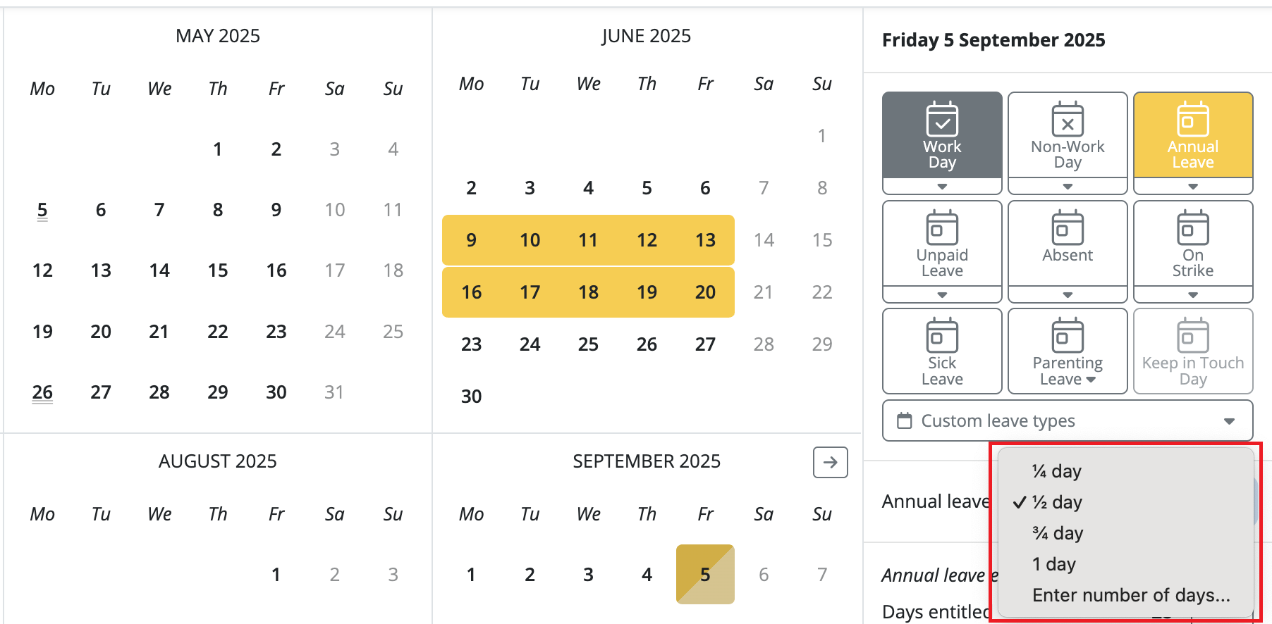 Employee Calendar - Overview – BrightPay UK