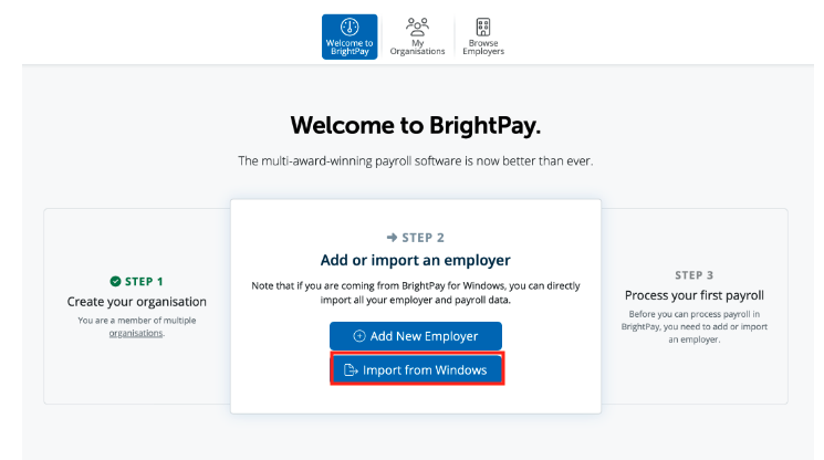 Importing an Employer from BrightPay desktop – BrightPay UK
