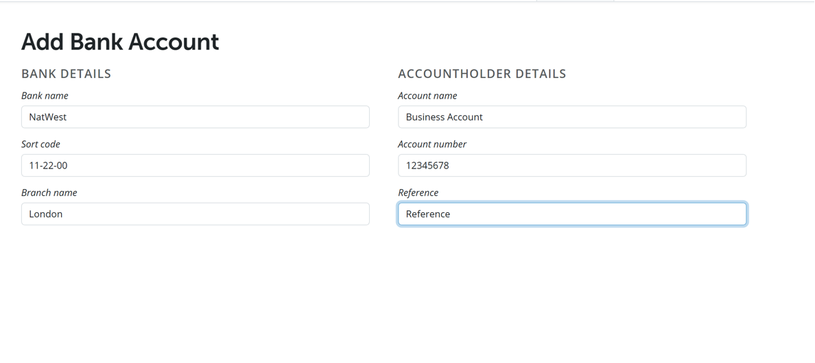 Adding/ Amending Bank Accounts – BrightPay UK