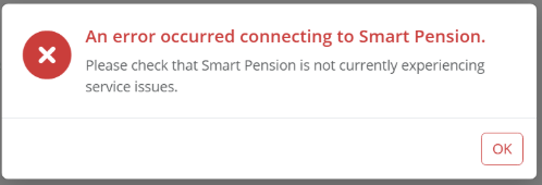Smart Pension - Error connecting – BrightPay UK