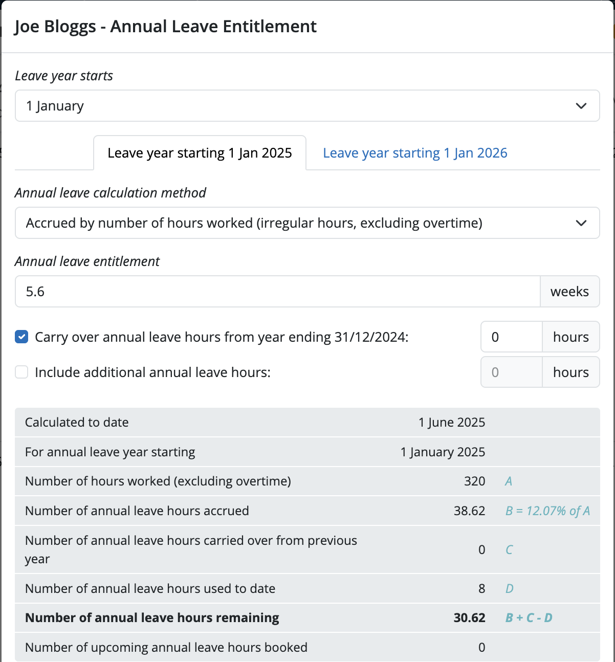Annual Leave Entitlement Methods in BrightPay – BrightPay UK