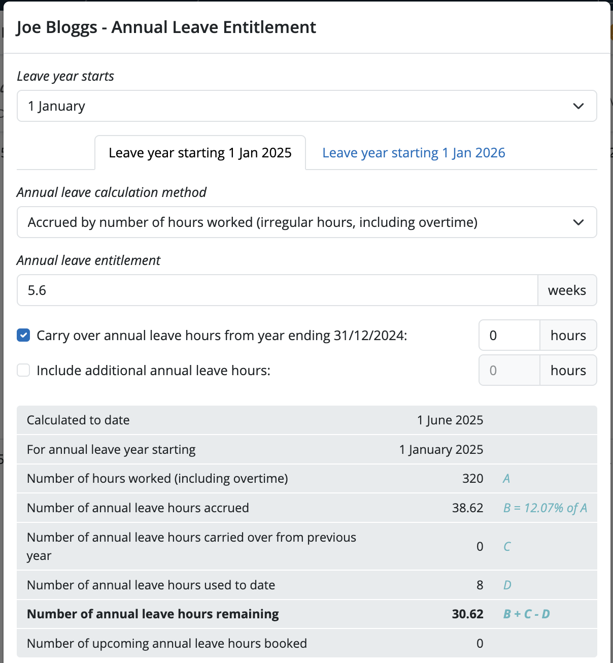 Annual Leave Entitlement Methods in BrightPay – BrightPay UK