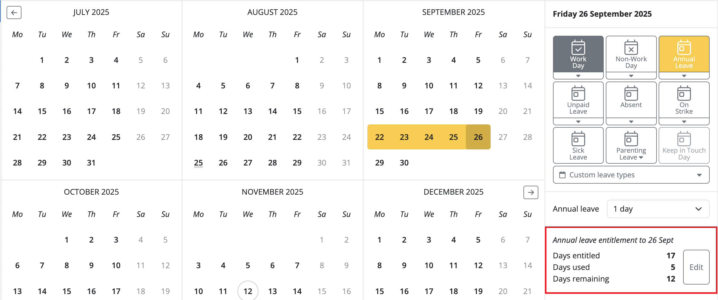 Recording an Employee's Annual Leave – BrightPay UK