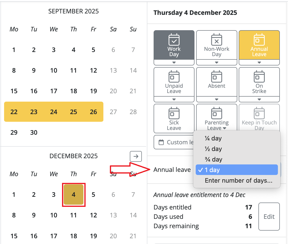 Recording an Employee's Annual Leave – BrightPay UK
